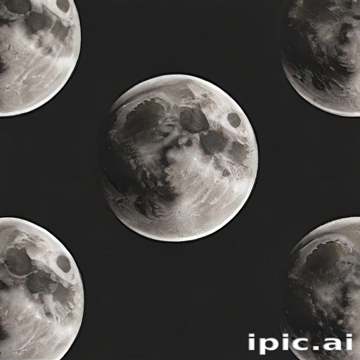 Artistic Display of Multiple Full Moons Against a Dark Background