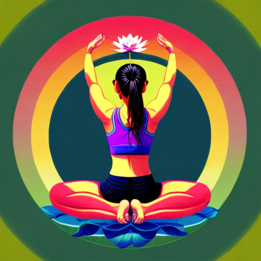 A girl doing a yoga asana in a salutation pose with both hands above ...