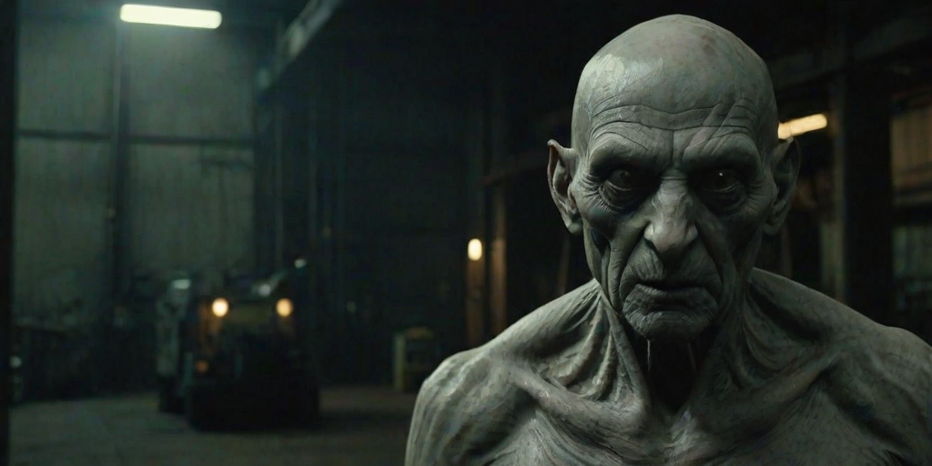 An Eerie Encounter with a Mysterious and Hauntingly Pale Figure in Shadows