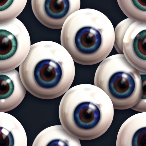 A Surreal Collection of Colorful Eyeballs Floating Against a Dark ...