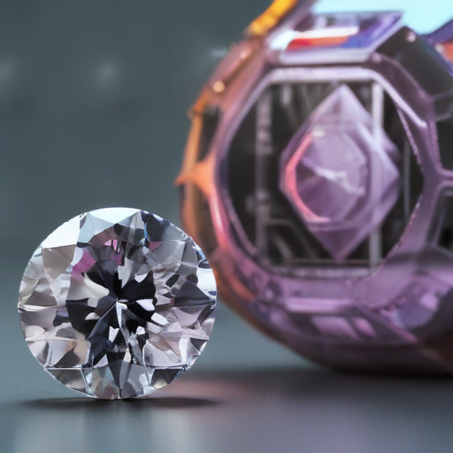 Diamond with crypto in the background