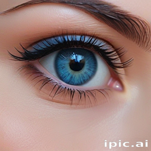 Close-Up of a Stunning Blue Eye with Long Luscious Eyelashes