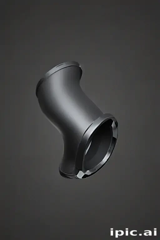 Stylish and Sleek Black Object with Unique Curved Design Against Dark ...