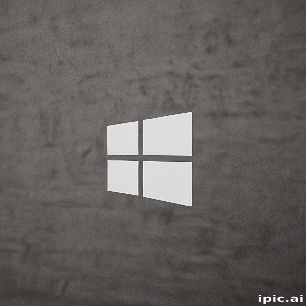 Minimalist Representation of the Iconic Windows Logo Against a Dark ...