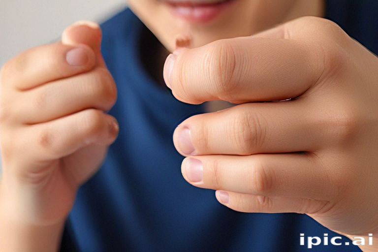 Child’s Hands Holding a Small Object with Focused Expression and Curiosity.