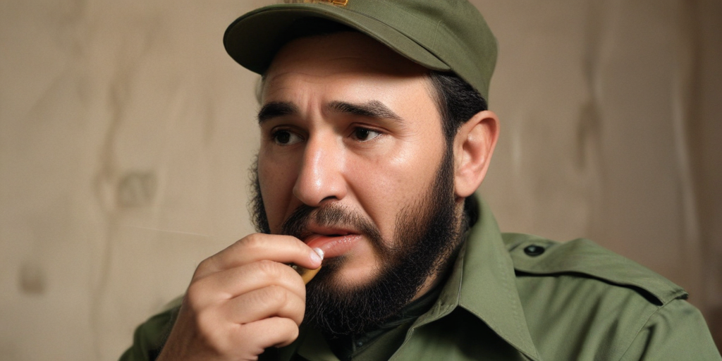 fidel castro sniffining coke