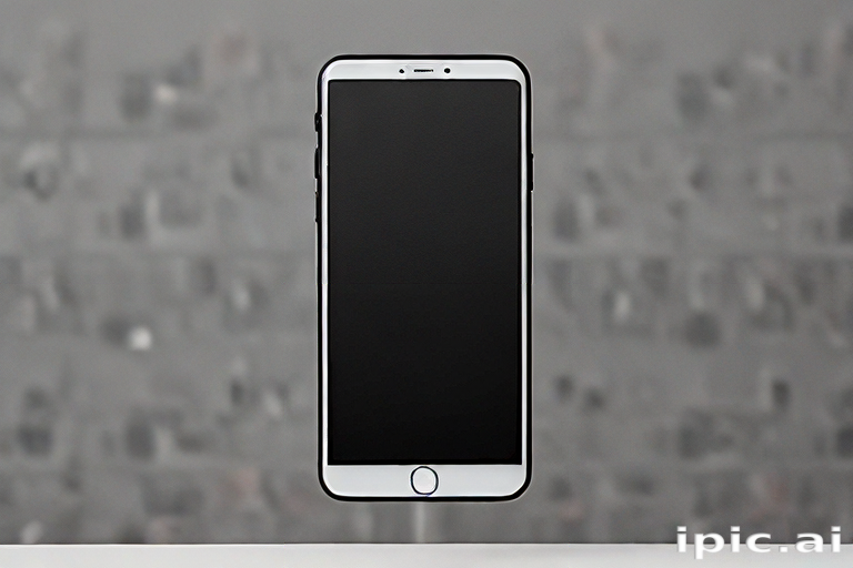 Modern Smartphone Displaying a Minimalist Design Against a Neutral ...