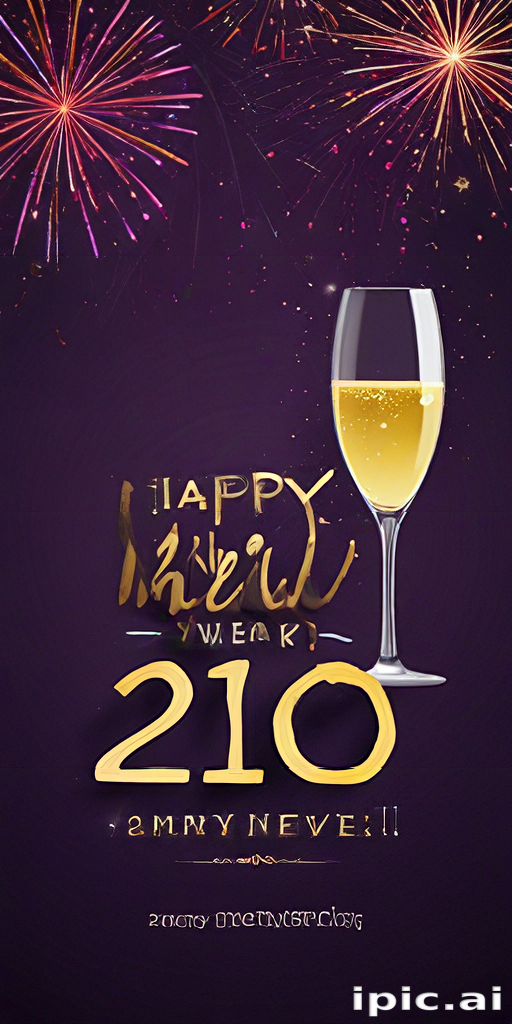 Celebrating the New Year 210 with Sparkling Cheers and Festive Fireworks
