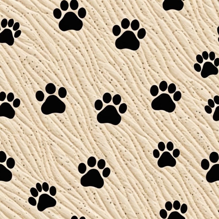 beige background, lines, path of dog paws