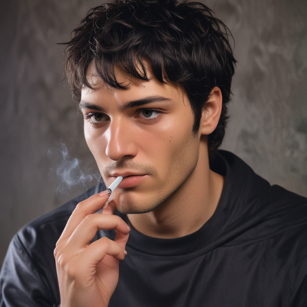 Guts smoking a joint