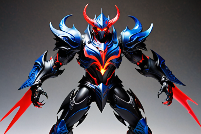 make a sleek (((armored shadow demon))), meticulously designed with ...