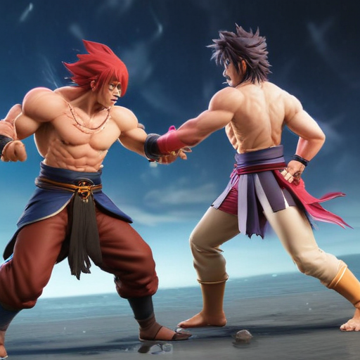 anime characters fighting