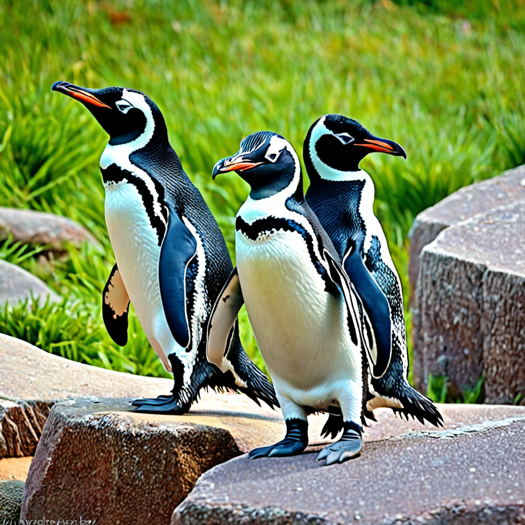 penguins riding red dragons