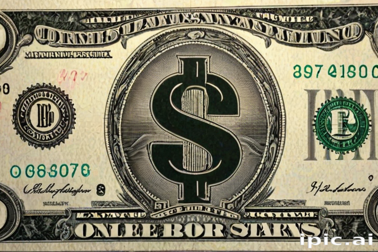 Detailed Close-Up of a One Dollar Bill Featuring Iconic Symbols and Designs