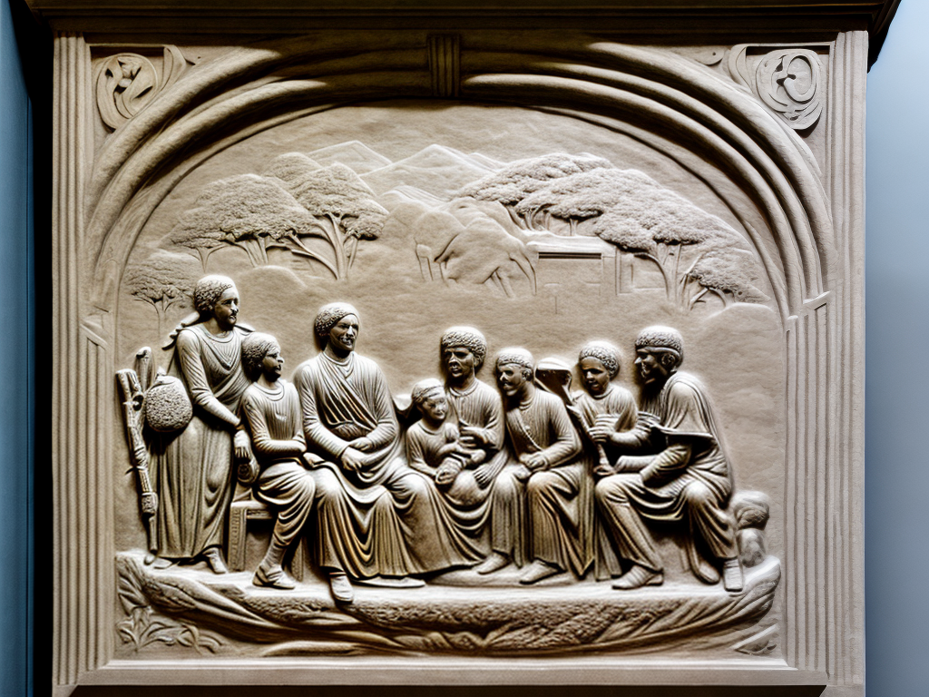 bas-relief in the interior
