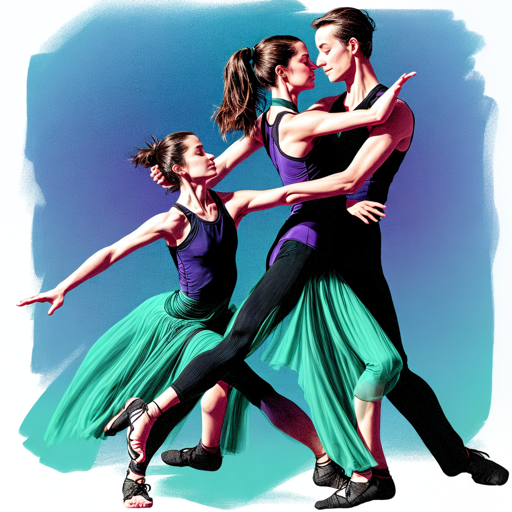 an illustration of the dance style of contact Improv