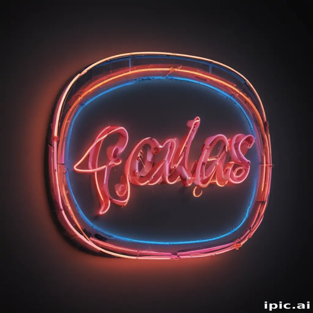 Vibrant Neon Sign Illuminating the Night with the Word 'Dallas'