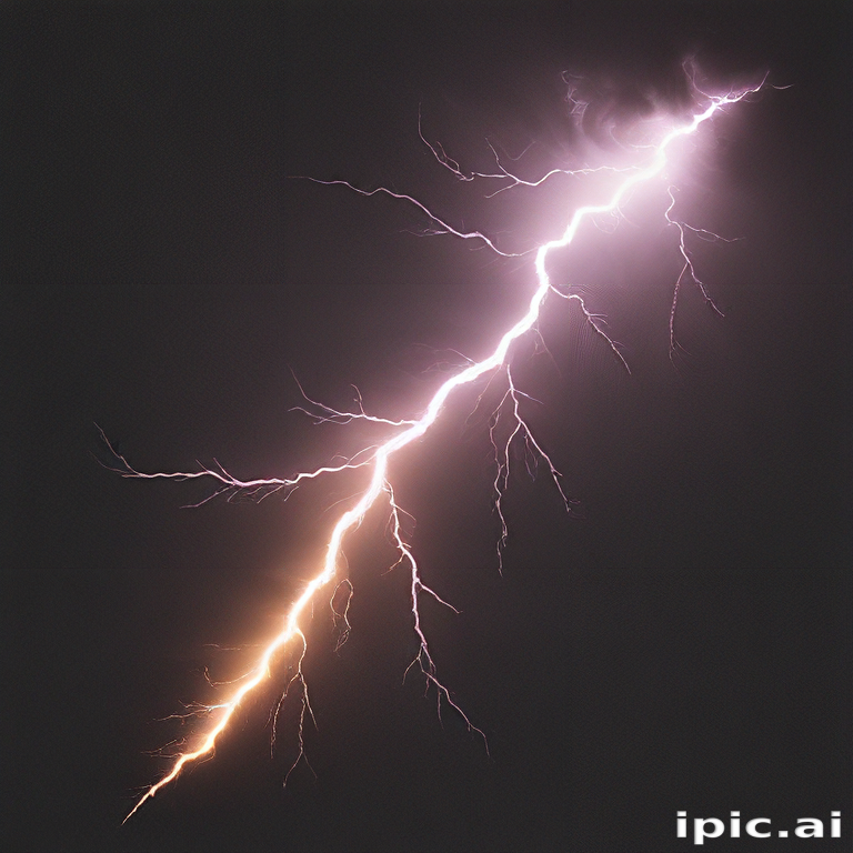 Striking Display of Nature's Power: A Brilliant Lightning Bolt ...