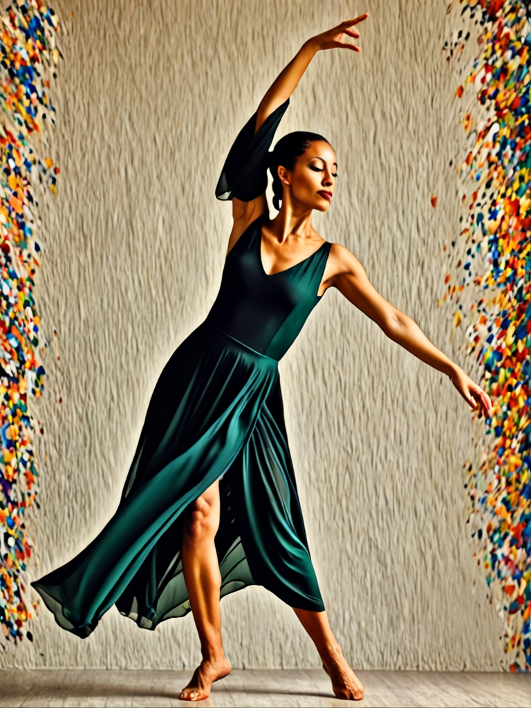 woman dancing abstract