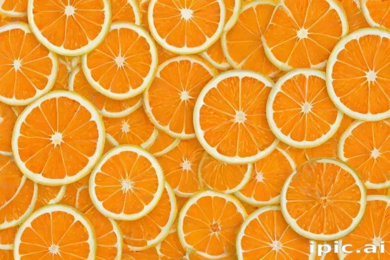Vibrant and Fresh Orange Slices Arranged Beautifully for a Summery Feel