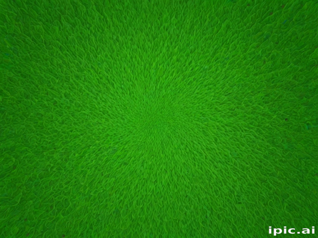 Vibrant Green Texture Radiating From the Center, Creating a Dynamic ...