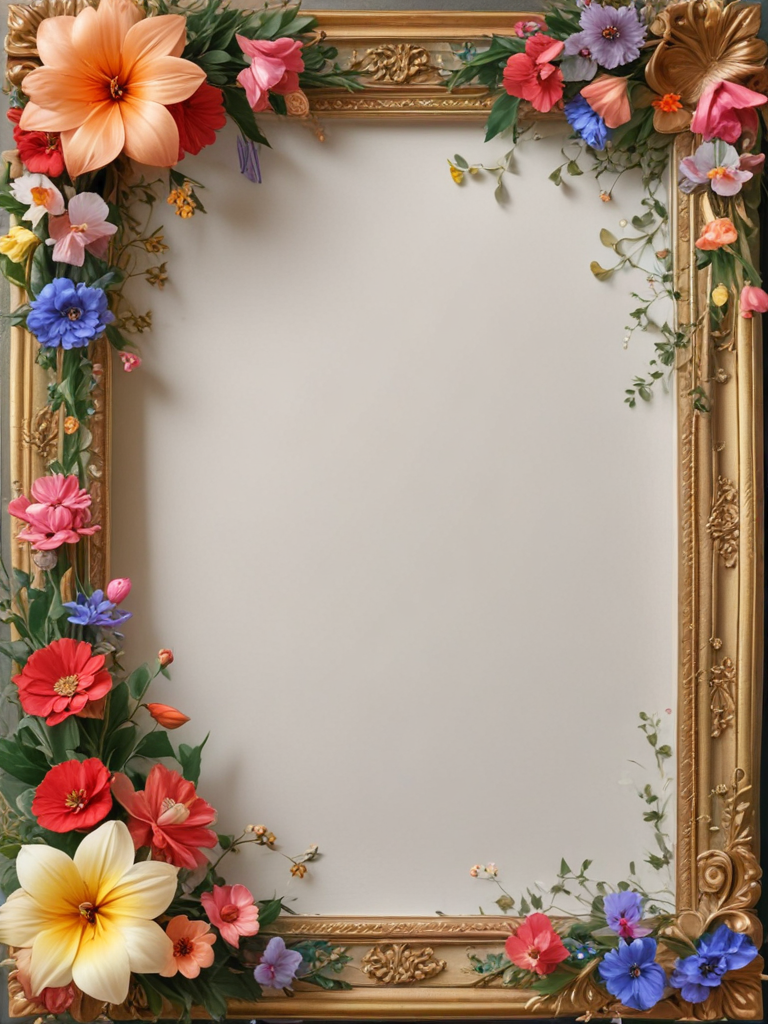 Elegant Floral Frame Design Perfect for Invitations or Special Occasions