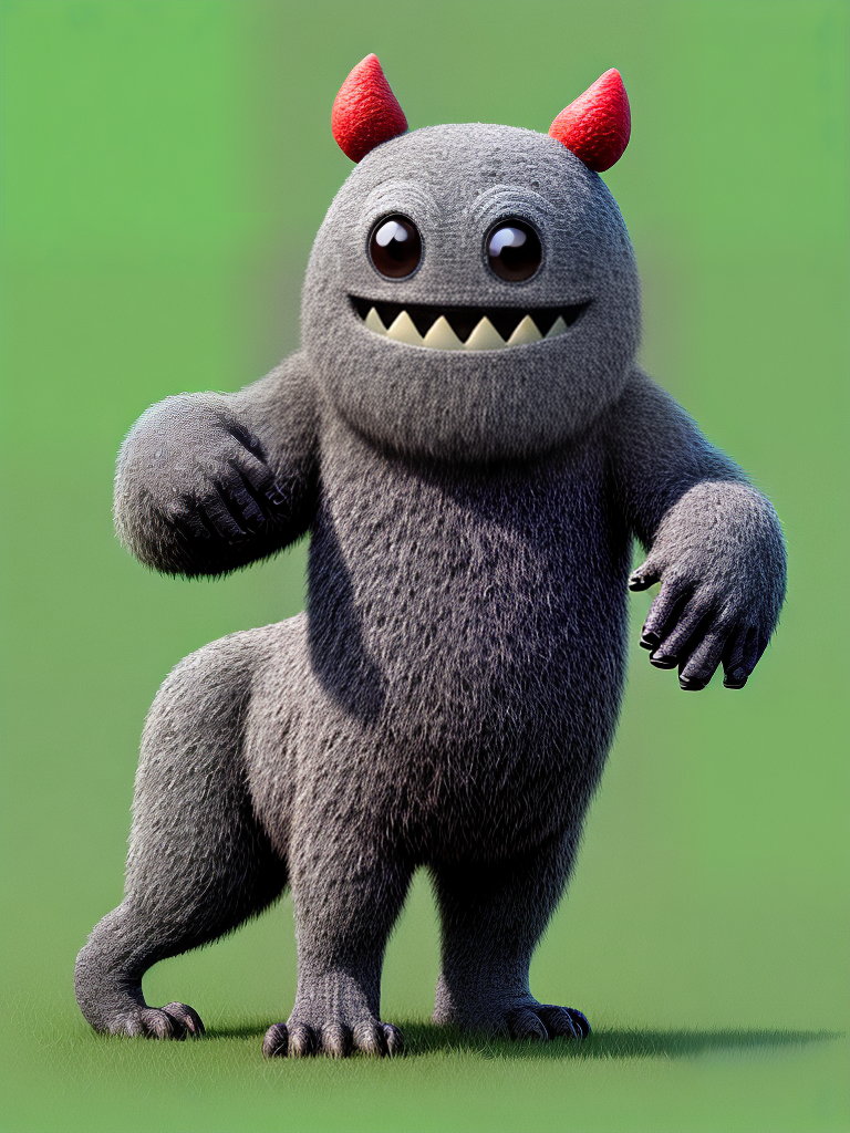 horor monster eat a bread