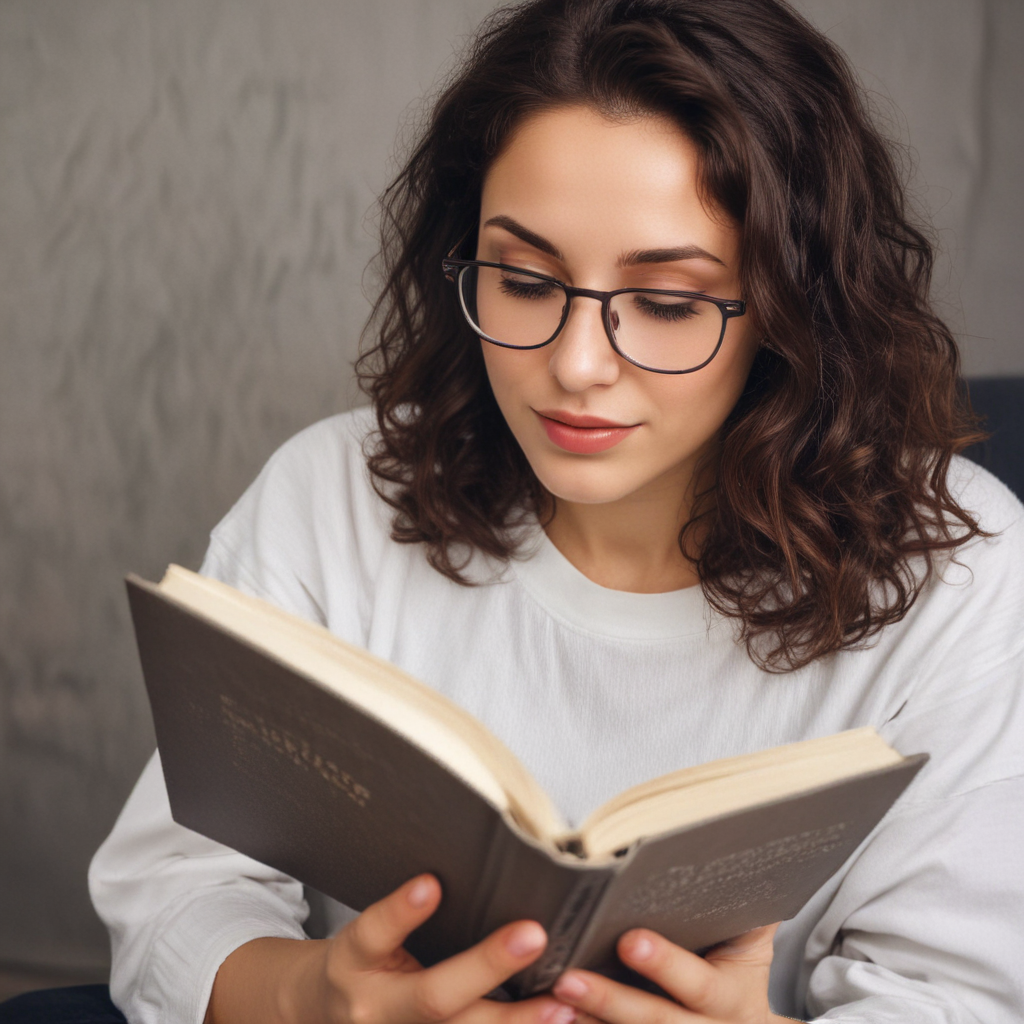 a person reading a book