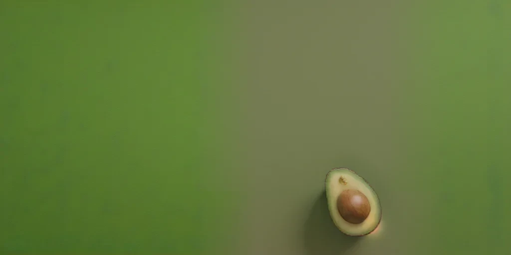 Fresh Avocado on a Vibrant Green Background for Healthy Eating Inspiration