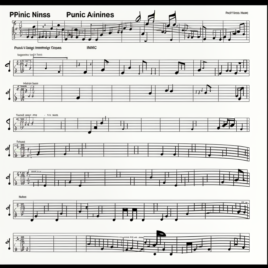 Sheet Music Featuring Unique Composition with Diverse Musical Notations ...