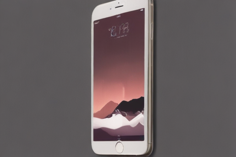 Elegant Smartphone Displaying a Beautiful Landscape Wallpaper on Screen