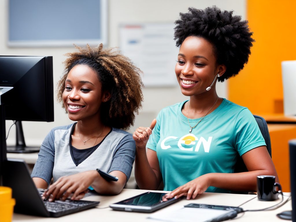 African Female Customer Support Engineer