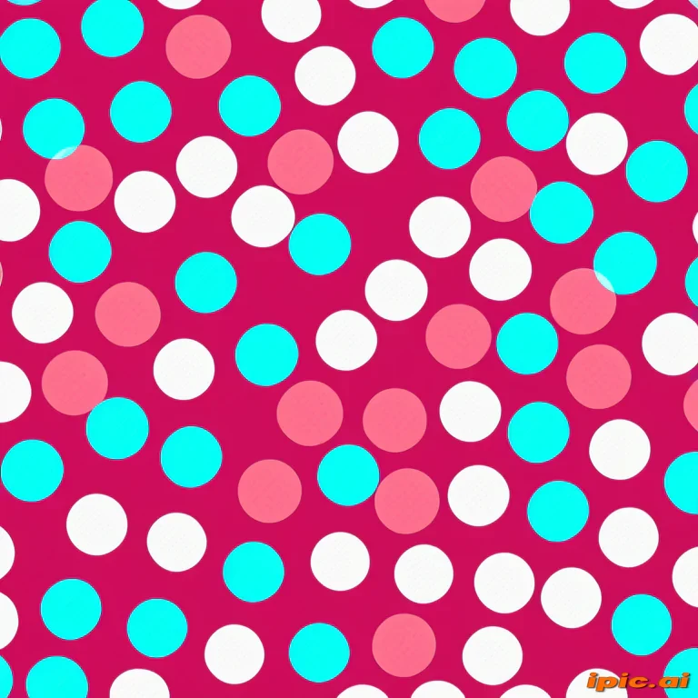 Colorful Polka Dots on a Vibrant Pink Background in a Fun Pattern