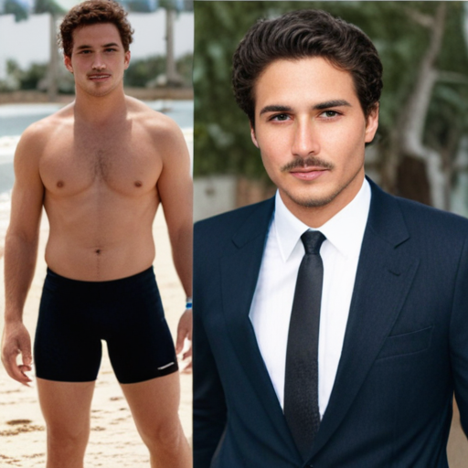 Prince Hussein of Jordan He runs With a black swimsuit