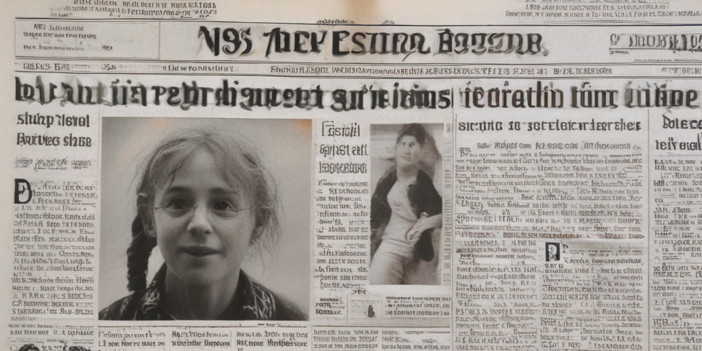 Historical Newspaper Featuring a Portrait and Article from a Past Era