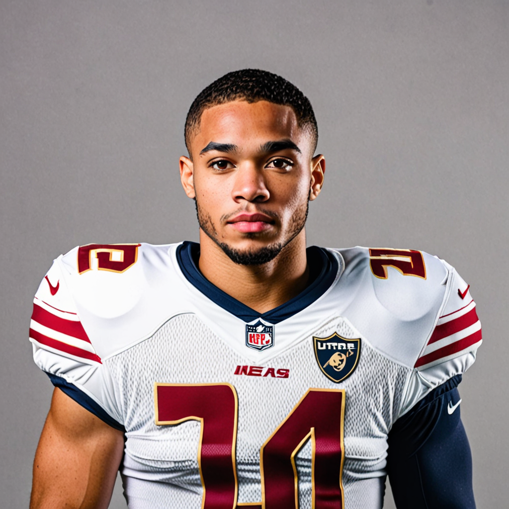 a lightskin man in football gear