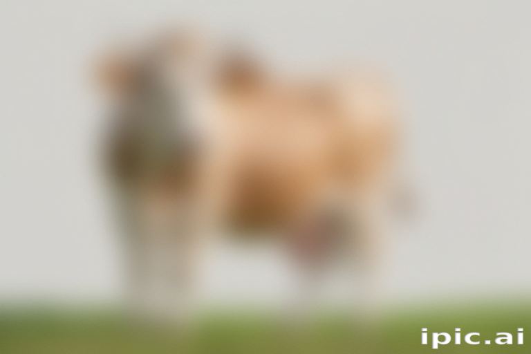 A Peaceful Pastoral Scene Featuring Blurry Cows in a Green Field.