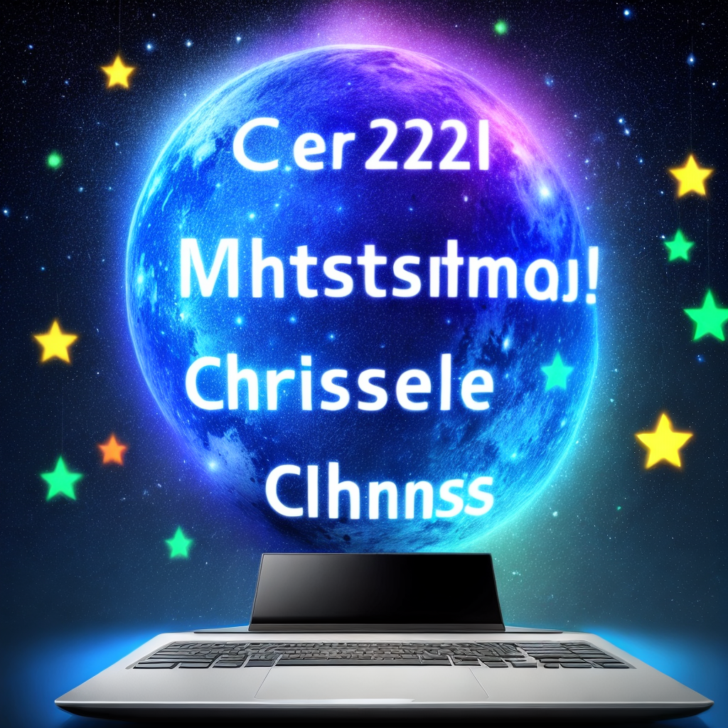 merry christmas 2024 sign, christmas tree, cyberspace, hacker with a ...
