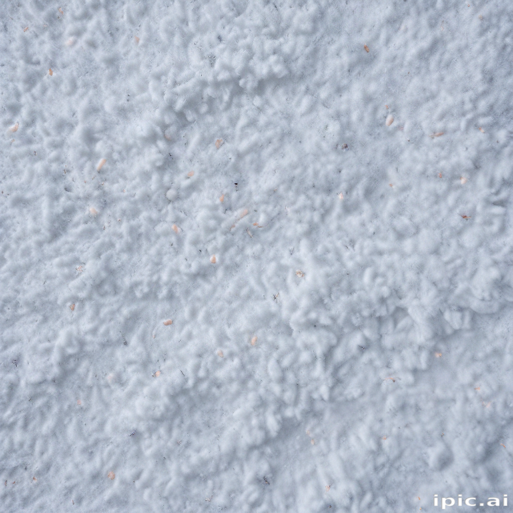 A Close-Up View of Soft, Fluffy White Snow Covering the Ground.