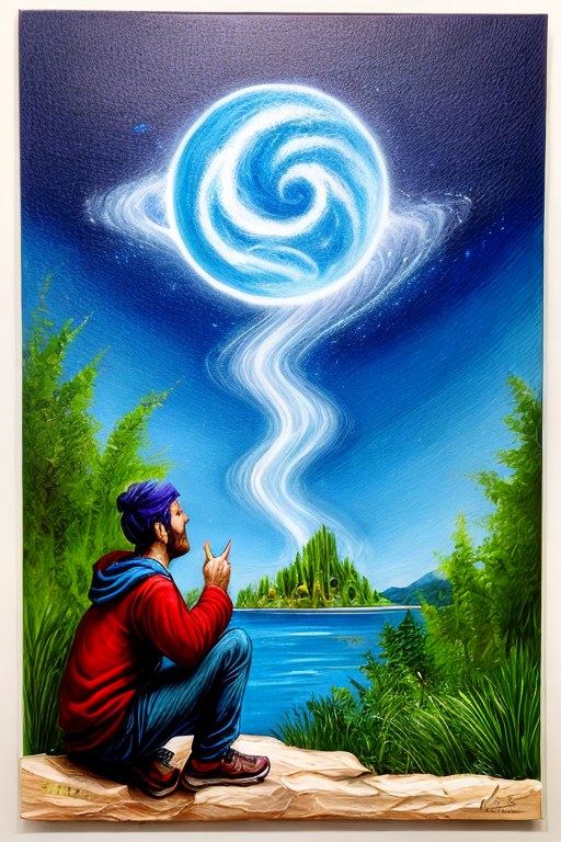 Alchemist discovering the formula for eternal life.