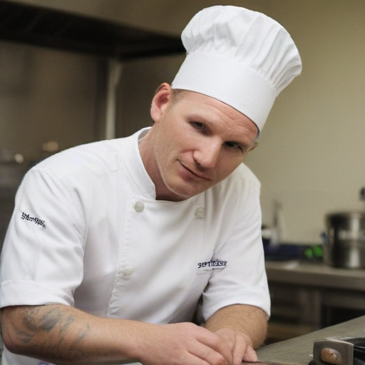 corey taylor from the band slipknot as a chef