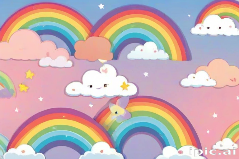 cute rainbow background