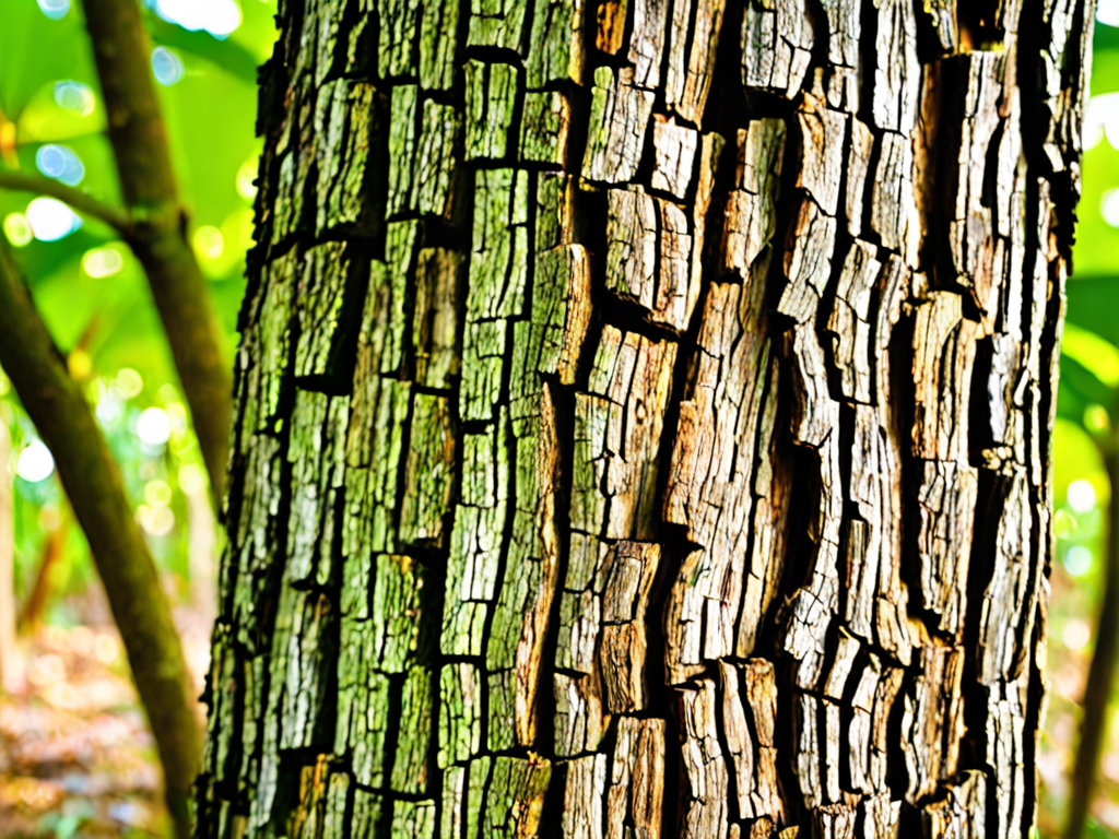 agarwood sap closeup on tree