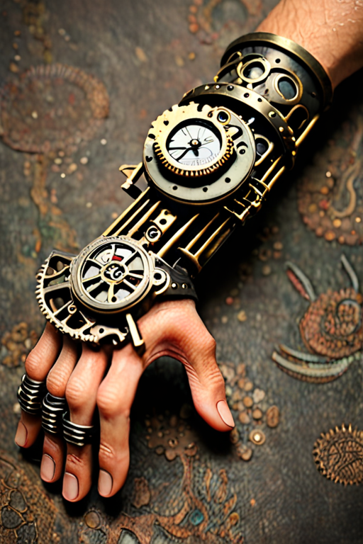 a steampunk arm