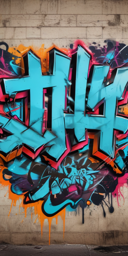 Vibrant Urban Graffiti Art Displaying Bold Colors and Dynamic Lettering ...
