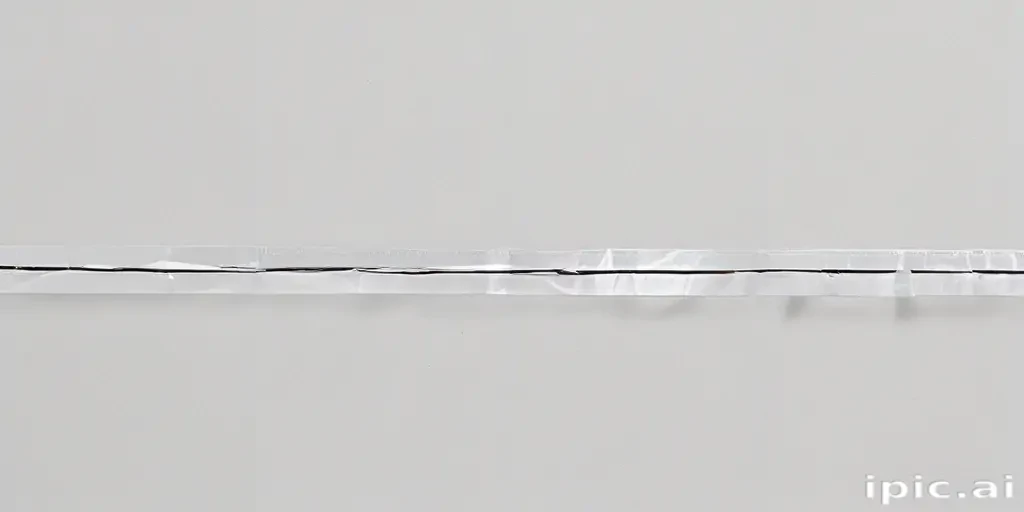 Translucent Tape Strips with Metallic Wire on a Light Gray Background