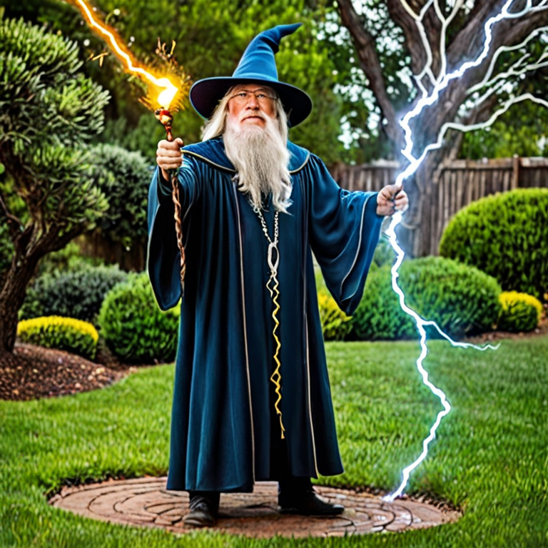 wizard using lightning whip