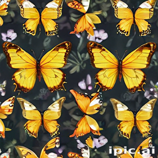 Colorful Array of Butterflies Dancing Amongst Vibrant Floral Patterns ...