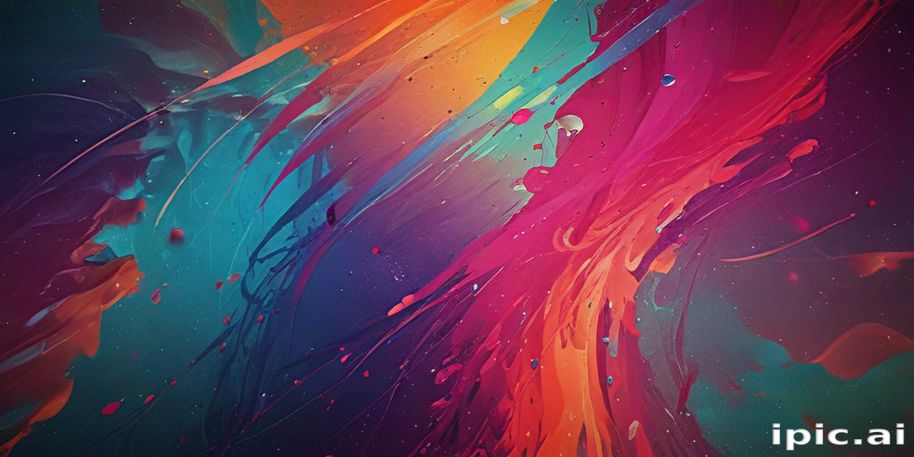 Vibrant Abstract Swirls of Color Creating a Dynamic Artistic Composition