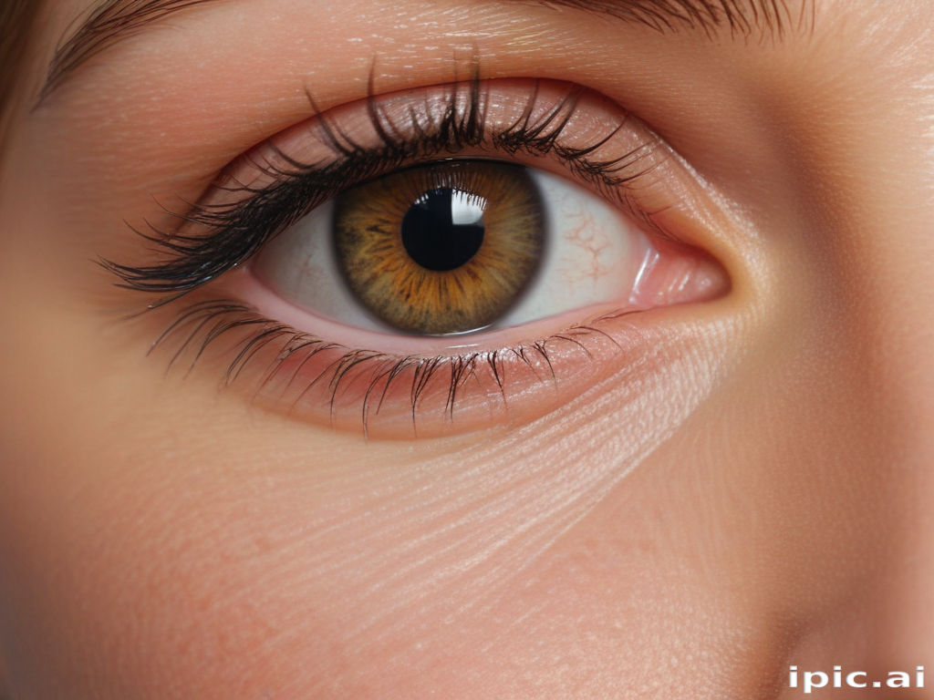Close-Up of a Detailed Human Eye with Striking Brown Iris and Lashes